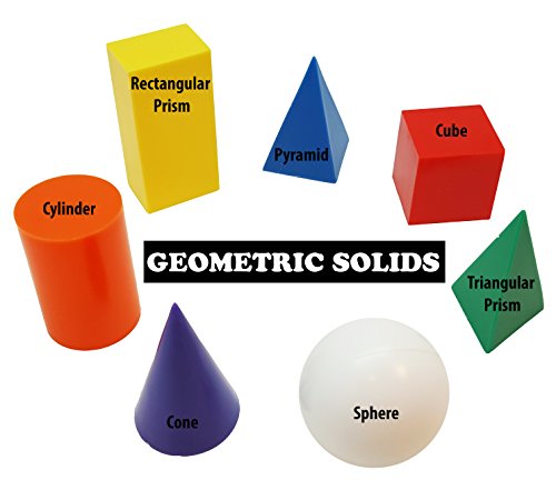 7 Jumbo Geometric Solids 3D Geometry Math Manipulatives Shapes - Import ...