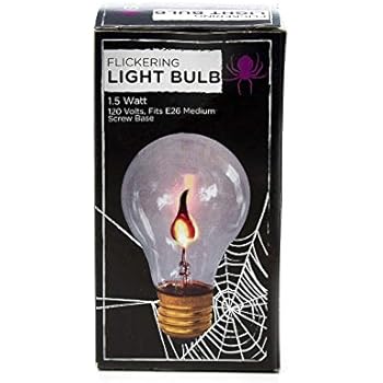 Halloween Haunted House Creepy Prop Flickering Light Bulb, Single ...