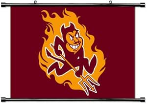 Amazon.com: Arizona State Sun Devils NCAA Banner Fabric Wall Scroll ...