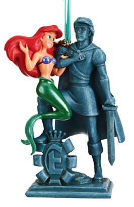 Buy Disney Store Ariel and Prince Eric Statue Sketchbook Ornament ...