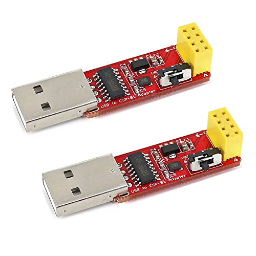 Stemedu 2pcs Esp01 Esp8266 Programmer Serial Adapter Usb To Esp 01 Wireless Programming Debug