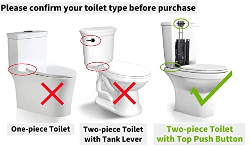 R&T A2422M 3" Dual Flush Valve with Push Button Dual Flush Toilet ...