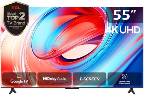 TCL 55 Inch 4K UHD Smart Google TV, HDR 10, Dolby Audio, Dynamic Color ...