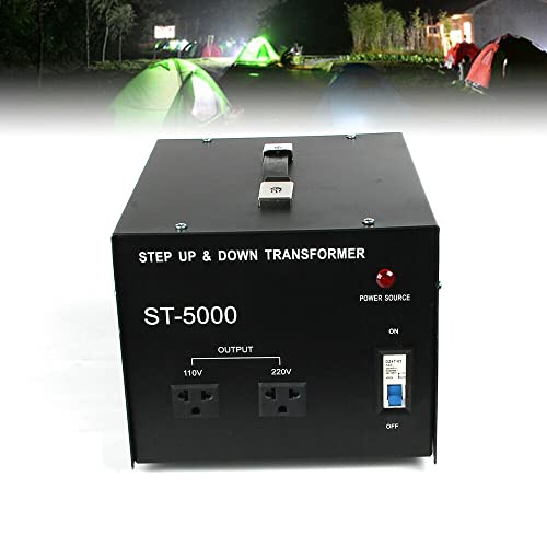 5000W Voltage Converter Transformer, Step Up/Down 110V/220V Heavy Duty ...