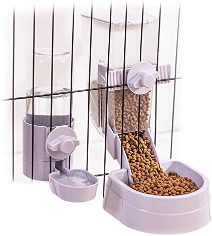 Oncpcare Rabbit Food and Water Bowls Set, Automatic Bunny Feeder Food ...