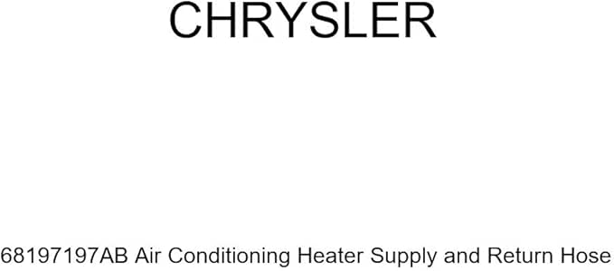 Amazon.com: Genuine Chrysler 68197197AB Air Conditioning Heater Supply ...