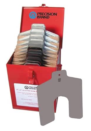 Amazon.com: Stainless Steel Slotted Shim Assortment, Size E, 6" x 6 ...