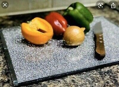 Crushed Diamond Silver Crystal Chopping Board Glass Worktop Saver ...