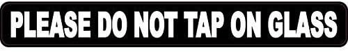 Amazon.com : StickerTalk Please Do Not Tap on Glass Vinyl Sticker, 10 ...