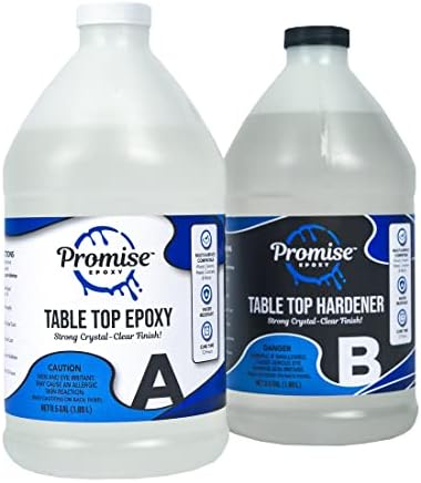 Epoxy Resin Promise Table Top 2-Part- 1 Gallon High Gloss (0.5 Gal ...