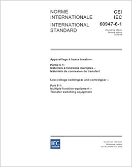 IEC 60947-6-1 Ed. 2.0 b:2005, Low-voltage switchgear and controlgear - Part 6-1: Multiple ...