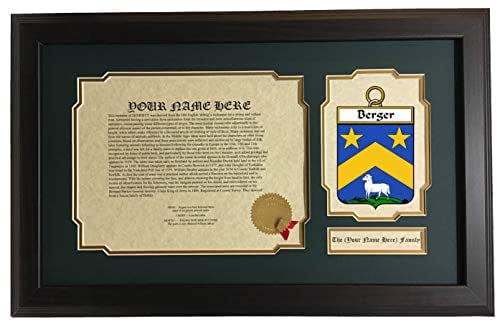 Amazon.com: Berger - Coat of Arms and Last Name History, 14x22 Inches ...