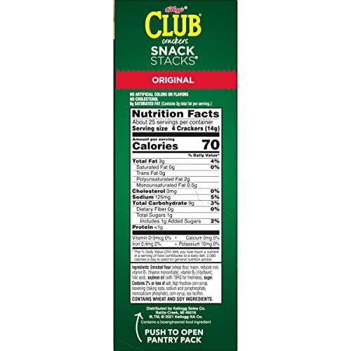 Club Snack Stacks Crackers, Lunch Snacks, Snack Crackers, Original, 12 ...