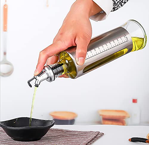 JIUXCF 17 oz oil dispenser (2 Pack), olive oil bottle dispenser with ...