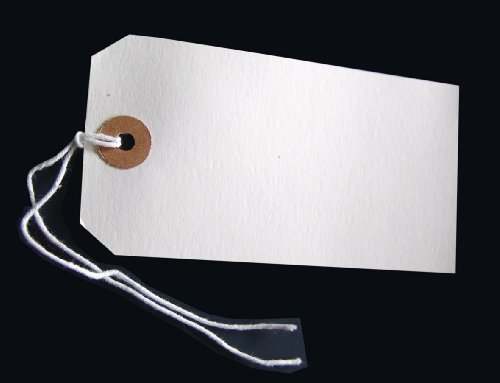 40 Quality White Strung tags 120mm x 60mm: Amazon.co.uk: Office Products