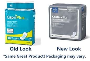 Amazon.com: Medline Contour Plus Bladder Control Incontinence Pads ...