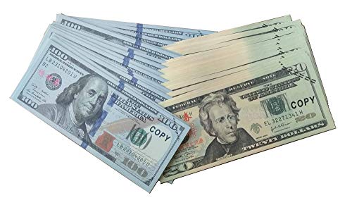 Motion Picture Money Prop Money Play Money (50pcs $100's and 50pcs $20 ...