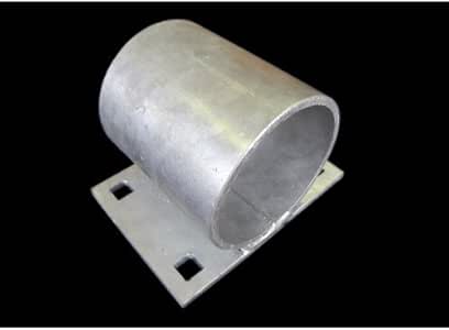 Amazon.com : Dock Hardware 4" Galvanized Dock Pipe Leg Holder/Sleeve ...