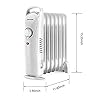 Homeleader Mini Oil Filled Heater, Portable Space Radiant Heater with ...