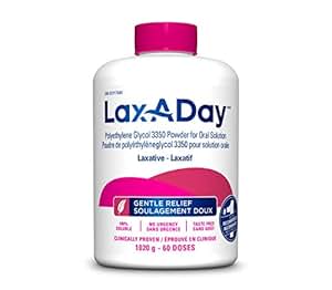 Lax-a-day PEG 3350 Laxative 1020 g, 60 doses: Amazon.ca: Health ...