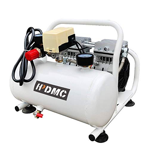 HPDMC 2 Gallon Ultra Quiet Air Compressor Oil-Free Pump 3.9 CFM@125PSI ...