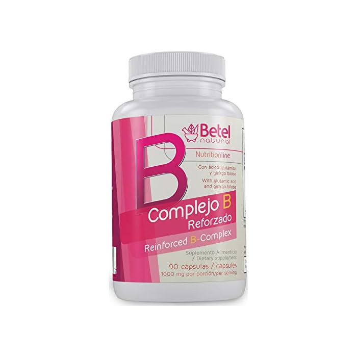 Buy B Complex + (Complejo B +) with Ginkgo Biloba Capsules by Betel ...