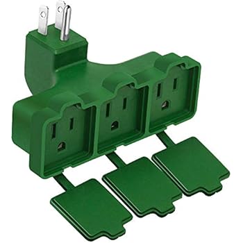 3-Outlet Grounding Adapter, Kasonic [UL Listed] Plug Extender; Heavy ...