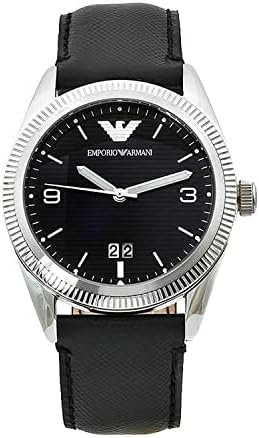 Emporio Armani For Men Gray Dial Leather Band Watch Ar1736, Analog ...