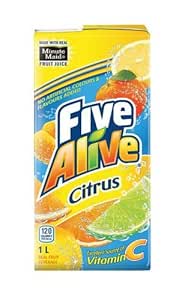 Amazon.com : Five Alive Citrus, 1 Liter/2.2lbs, Juice Box : Grocery ...