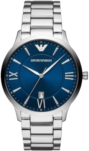 Emporio Armani Men's Three Hand Date, Stainless Steel Watch, AR11227 ...