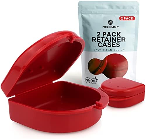 FRESH KNIGHT Retainer Case (2 Pack). Retainer Case with Vent Holes ...