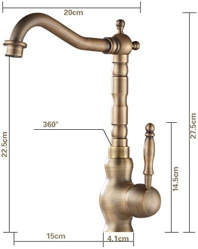 Kitchen Mixer Taps Antique Brass Lever Sink Taps Giraffe Basin Faucet ...