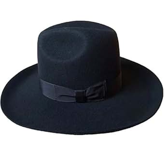 Israel Jewish Hat/Wool Hasidic Jew Fedora Cap + Wide Brim (12 cm Grey ...