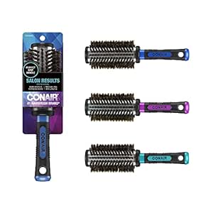 Amazon.com : Conair Professional Large Round Metal Hair Brush with ...