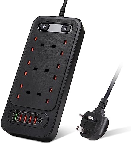 Multi Plug Extension Socket with USB, 3 Way Electrical Outlet Extender ...