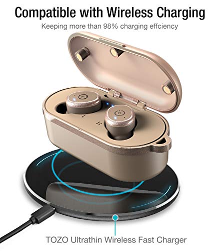 TOZO T10 Bluetooth 5.0 Wireless Earbuds with Wireless Charging Case ...