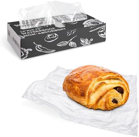 APQ Supply Clear Deli and Bakery Wrap Plastic Sheets, 10 x 10.75 Inches ...