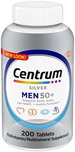 Centrum Silver Multivitamin for Men 50 Plus, Multimineral Supplement ...