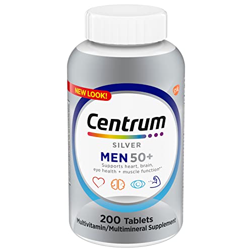 Centrum Silver Men's 50+ Multivitamin with Vitamin D3, B-Vitamins, Zinc ...