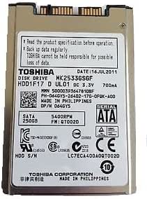 Toshiba MK2533GSG 1.8" SATA Small Form Factor Hard Disk Drive : Amazon ...