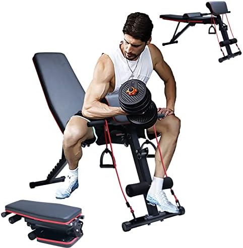 4 IN1 Adjustable Bench, 7Position Foldable Utility Weight Bench Multi ...