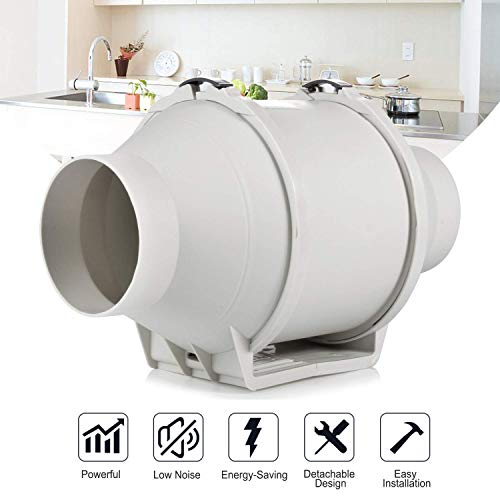 Cannabis Anbauen | Hon&Guan Rohrventilator 100mm Leise, Rohrlüfter mit EU-Stecker, Einstellbarer ...