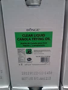 Amazon.com : Bunge Clear Liquid Canola Frying Oil 35 lb : Grocery ...