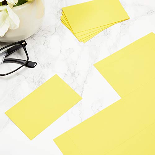 Yellow Business Cards, 50 Sheets of Printable Cardstock Paper (3.5 x 2 ...