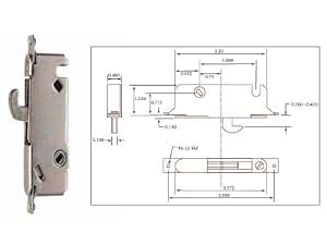Rockwell Sliding Glass Door Mortise Lock - Door Lock Replacement Parts ...