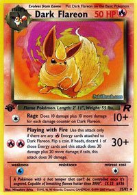 Amazon.com: Pokemon - Dark Flareon (35) - Team Rocket - 1st Edition ...