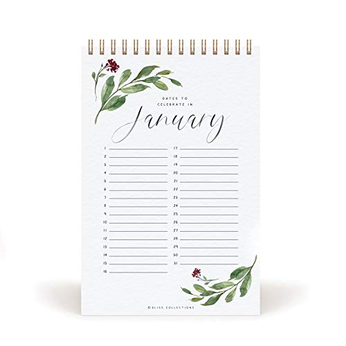 Bliss Collections Perpetual Calendar, Important Dates to Remember ...