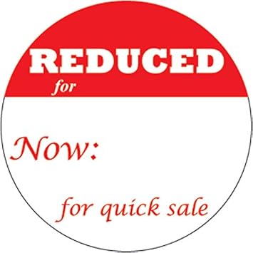 Amazon.com : 510 Pcs Self Adhesive Reduced for Quick Sale Labels (w/Now ...