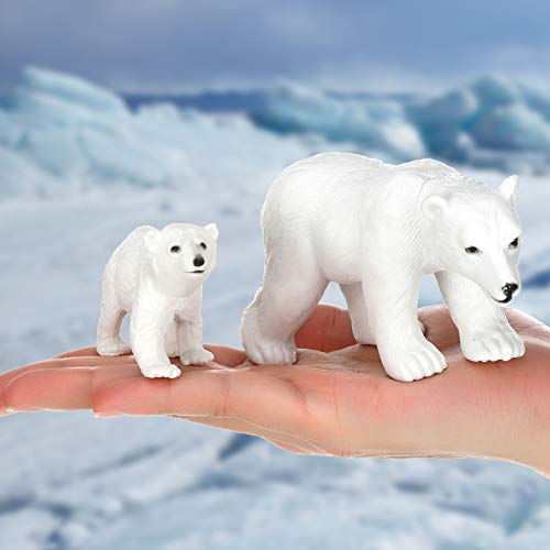 12 Pieces Realistic Polar Animal Figurines Arctic Toys Polar Animal ...