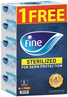 Fine Classic, Soft, Sterilized, White Facial Tissues, 170X2 Ply, Pack ...